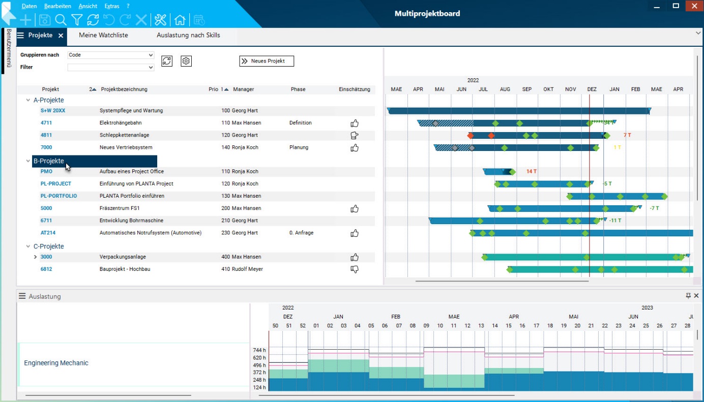 PLANTA Projektmanagement - Tool-Baukasten für hybrides PM
